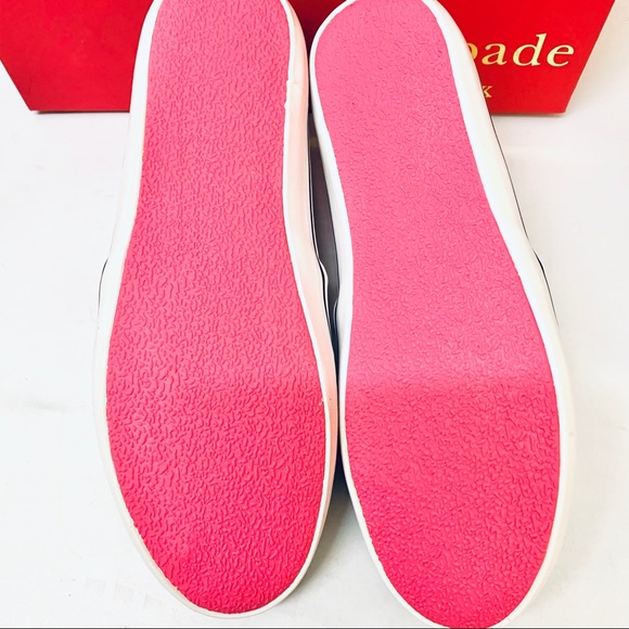 kate spade | Shoes | Kate Spade Croc Embossed Silver Metallic Sneakers ...